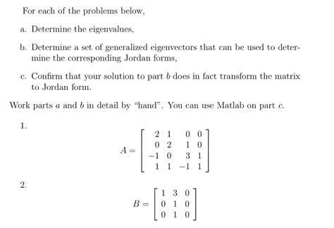Solved For Each Of The Problems Below A Determine The Chegg