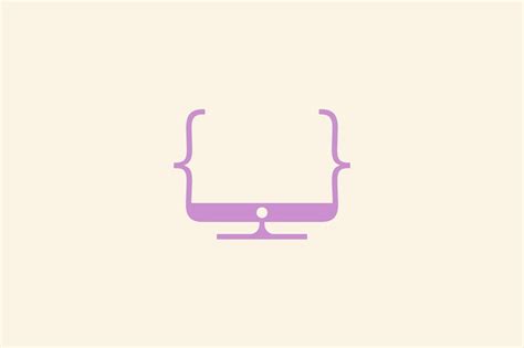 Coding Monitor Logo Design Template