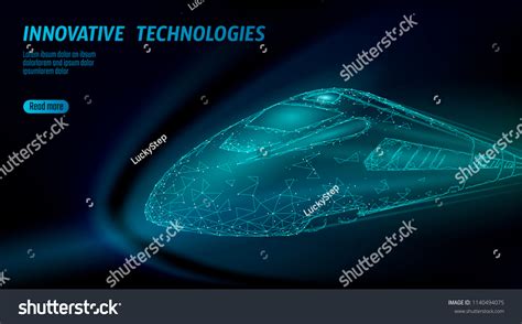 Modern Highspeed Bullet Rail Business Concept Stock Vector Royalty