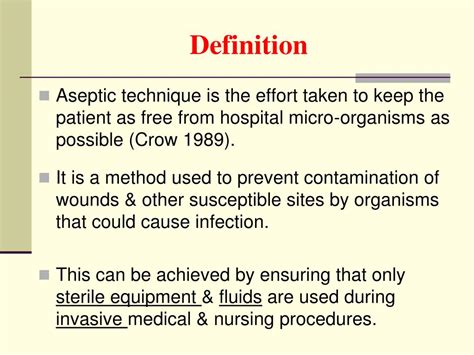 Ppt Asepsis Powerpoint Presentation Free Download Id 197815