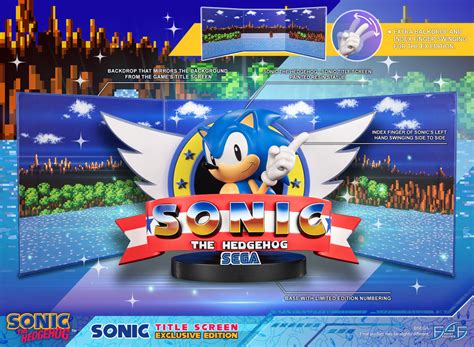 Sonic The Hedgehog Sonic Title Screen Exclusive Edition First 4 Figures