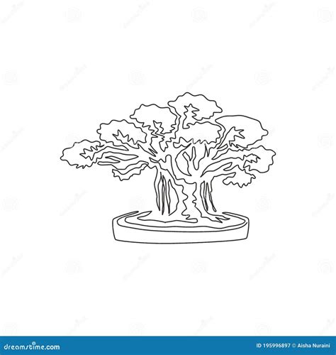 Bonsai Decorative Small Tree Growing In Container Japanese Tree