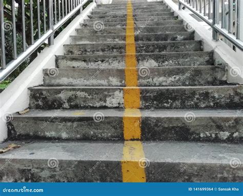 Overcrossing Way Low Angle View Of Stairway To The Overpass Flyover