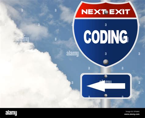 Coding Road Sign Stock Photo Alamy