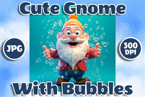 Cute Gnome With Bubbles 2641002