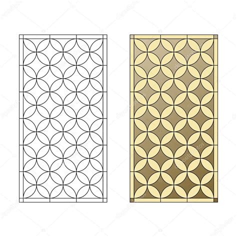 Stained Glass Pattern Decorative Lattice — Stock Vector © Gamiag 92578484
