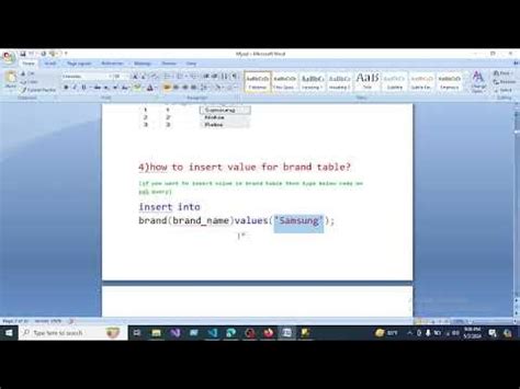 how to insert data into table mysql - YouTube