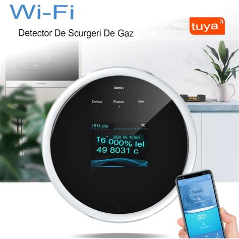 Кухненски газ Wifi алармен сензор детектор за изтичане на газ