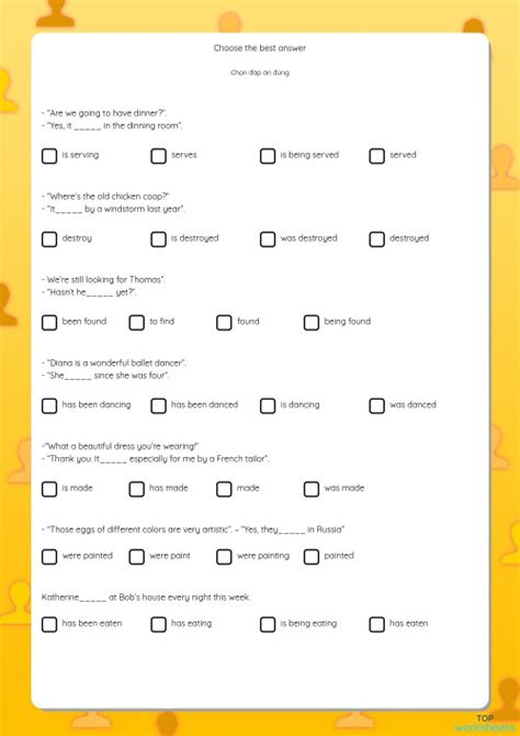 Choose The Best Answer Interactive Worksheet Topworksheets