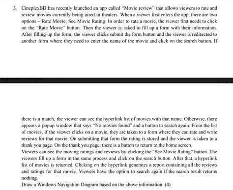 Question Draw A Windows Navigation Diagram Based On