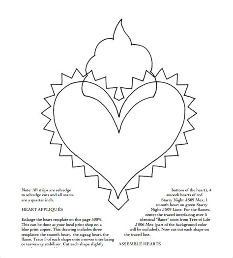 Free 18 Printable Heart Templates In Pdf Ms Word Psd