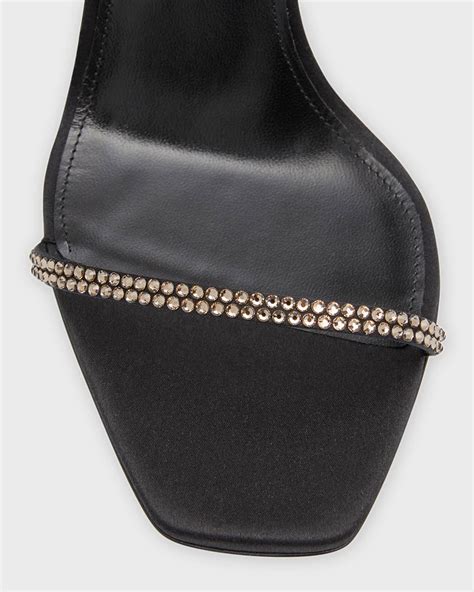 Saint Laurent Opyum Ysl Strass Ankle Strap Sandals Neiman Marcus