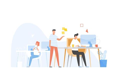 Premium Vector Programmers Or Coders Working Together Front End And