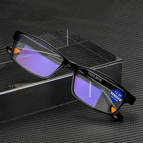 Mens Anti Blue Reading Glasses Ultralight Square Glasses Glassesify