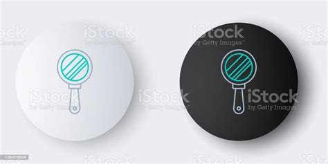 將線手鏡圖示隔離在灰色背景上五顏六色的輪廓概念向量向量圖形及更多一個物體圖片 一個物體 個人飾物 全景 Istock