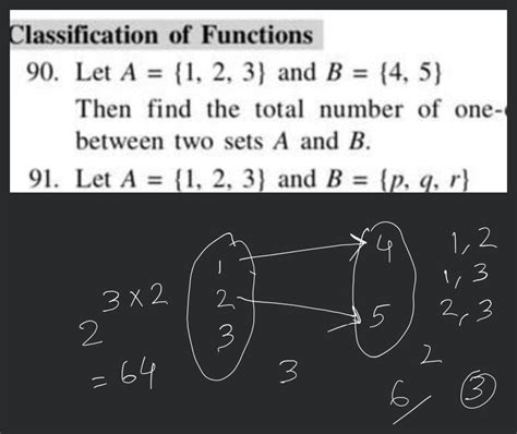 Classification Of Functions90 Let A 123 And B 45 Then Find The T