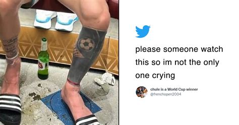 Messi Sported A Lucky Ribbon Ted By A Journos Mom During The Fifa