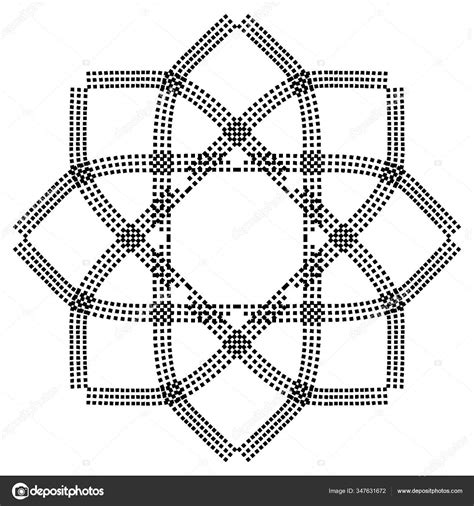 Dot Patten Digital Vector Graphic Design Black Background Stock Vector