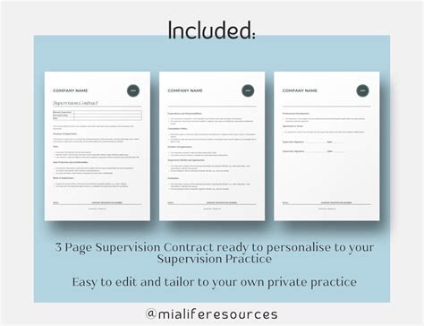 Clinical Supervision Contract Private Practice Resources For Therapy