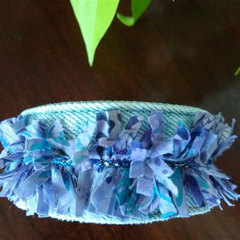 Denim Cuff Bracelet Etsy