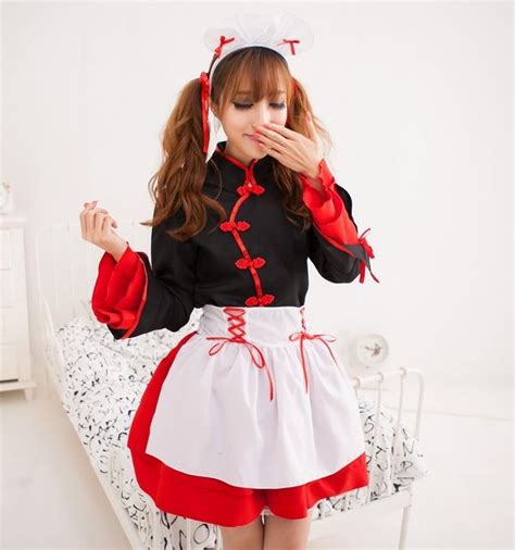 Sexy Anime Girl Maid Cosplay Costume Lovely Long Sleeve Maid Uniform From Jf Jf