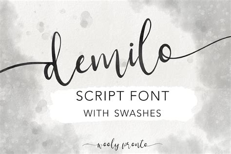demilo handwritten modern brush script font with swashes 299123