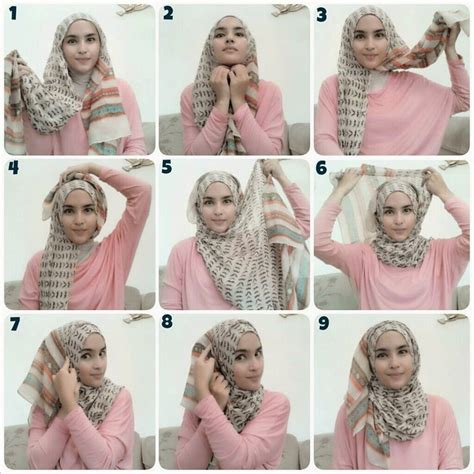 Tutorial Hijab Segi Empat Modern Dan Simple Terbaru