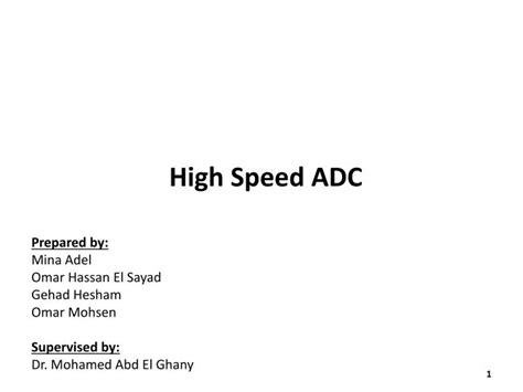 PPT High Speed ADC PowerPoint Presentation Free Download ID 2393323