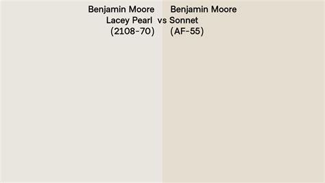 Benjamin Moore Lacey Pearl Vs Sonnet Side By Side Comparison