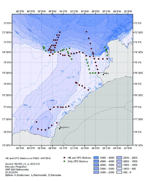 221 Map Of The Filchner Trough With Noble Gas And Cfc Stations