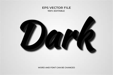 Premium Vector Dark Is A Word That Is Written In Black