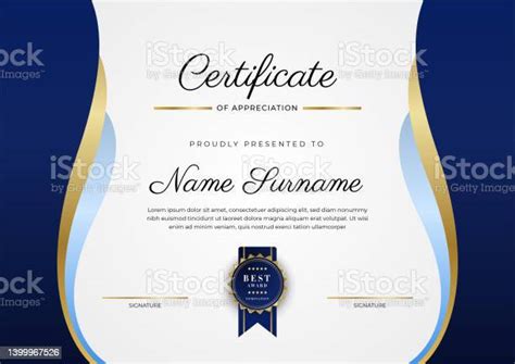 현대 파란색 인증서 템플릿 및 테두리 상 졸업장 명예 업적 졸업 및 인쇄 0명에 대한 스톡 벡터 아트 및 기타 이미지 0명 가상현실 감탄 Istock