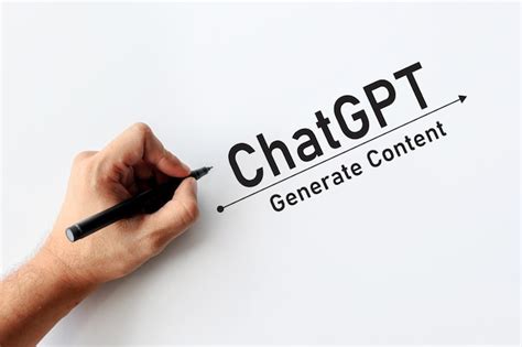 Premium Photo Hand With Marker Writing Chat Gpt Generate Content