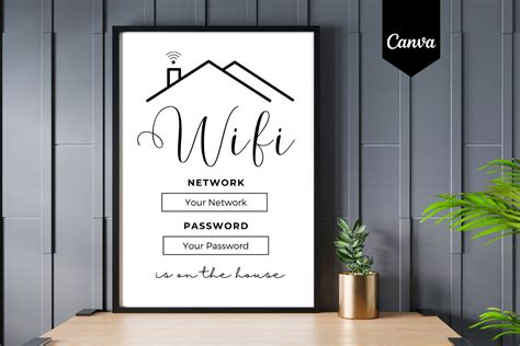 Wifi Password Sign Canva Template 3 Graphic By Sundiva Design