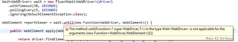 Java Selenium Fluentwait Method Failing To Ignore Nosuchelement