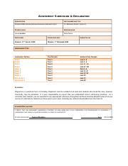 Research Project Assignment Docx ASSESSMENT SUBMISSION DECLARATION