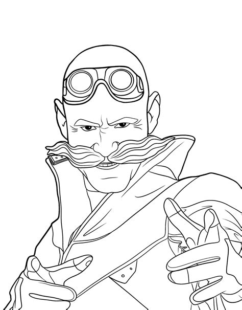 Dr Eggman Robotnik Coloring Page