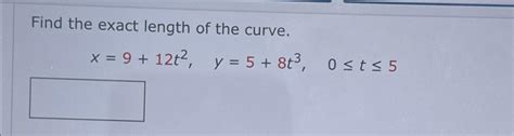 Solved Find The Exact Length Of The