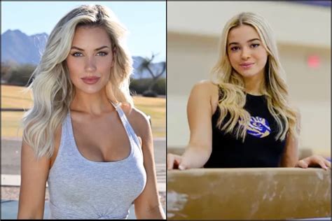 Ig Model Golfer Paige Spiranac Comes To Lsu Gymnast Olivia Dunnes
