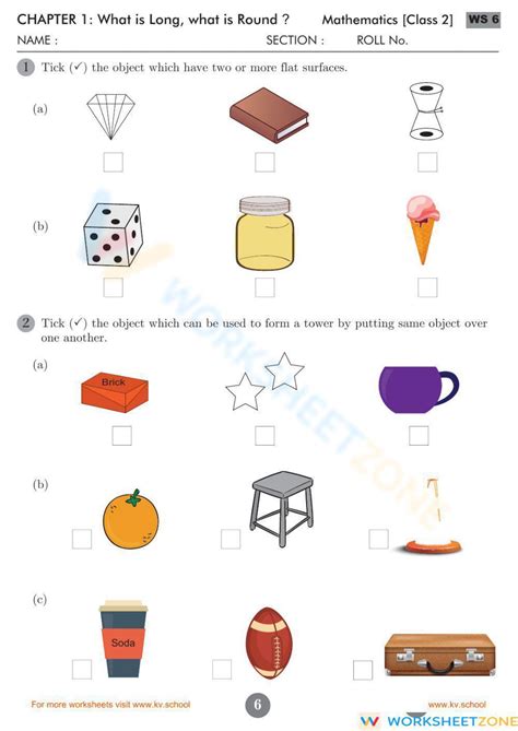 What Is Long What Is Round Worksheet