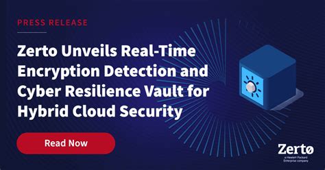 Zerto Unveils Real Time Encryption Detection Zerto