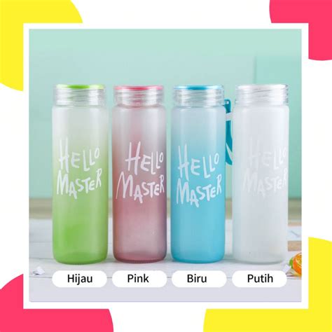 Jual BOTOL MINUM KACA BOTOL MINUM HELLO MASTER BOTOL MINUM 480ML Shopee Indonesia