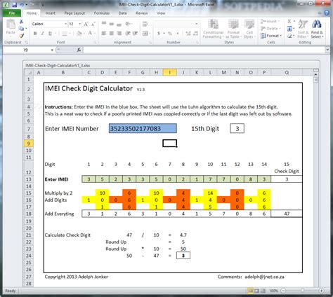 imei check digit calculator download free windows 1 3 softpedia