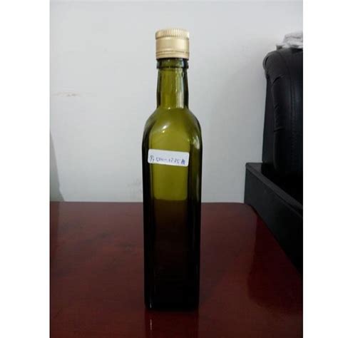 500ml Square Olive Oil Glass Bottle Dark Green Pt500 1335 China