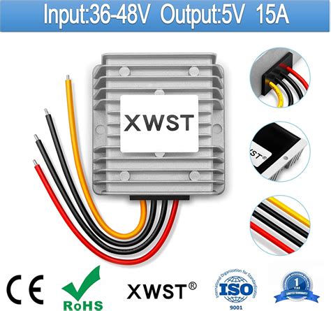 Xwst Dc 36v 48v Reductor De Voltaje Reductor De Voltaje A 5v 15a 75w