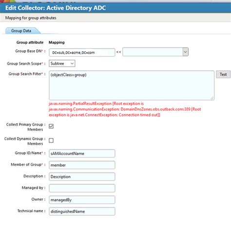 Javaxnamingpartialresultexception When Collecting Active Directory