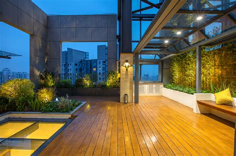 八八中心 上海屋顶花园设计 景观花园施工落地空间景观设计东町造园花园设计原创作品 站酷zcool