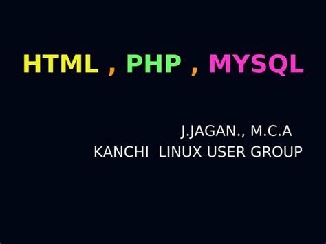 Html Php Mysql Intro Ppt