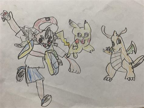 行け！ピカチュウ、かいりゅう ポケモンキッズイラストコンテスト テーマは「キミとポケモンの出会い」！ 投稿一覧 ポケモンキッズ
