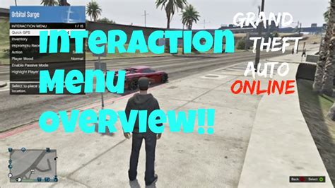 GTA 5 Online - Complete Interaction Menu Overview - YouTube
